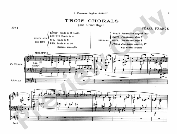 Franck: Complete Organ Works, Volume IV: Choral No. 1 in E Major Part ...