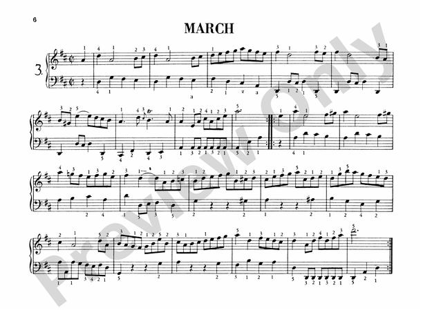 Bach: The First Bach Book (Fing. Alexander Lipsky): 3. March, in D ...