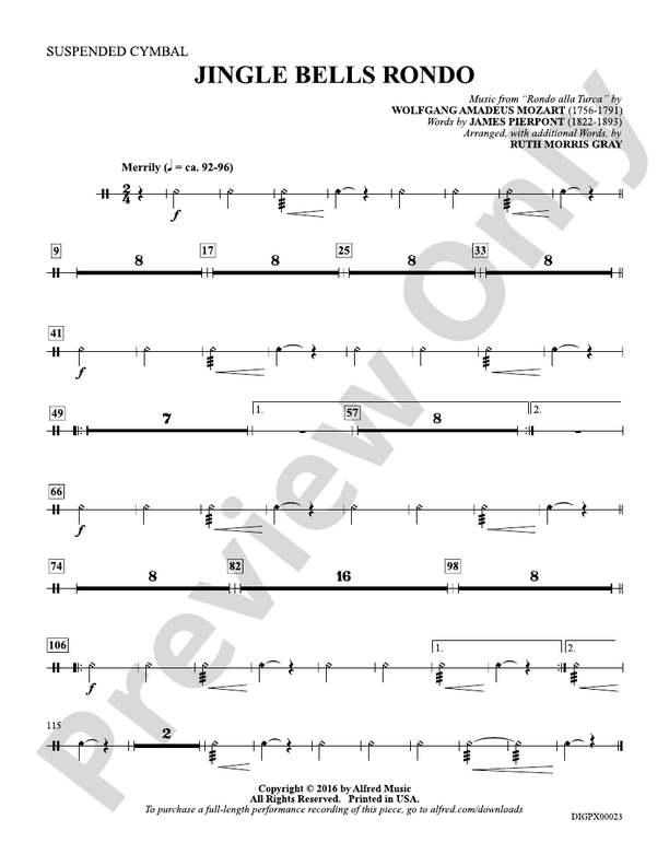 Jingle Bells Rondo: Suspended Cymbal: Suspended Cymbal Part: Wolfgang ...