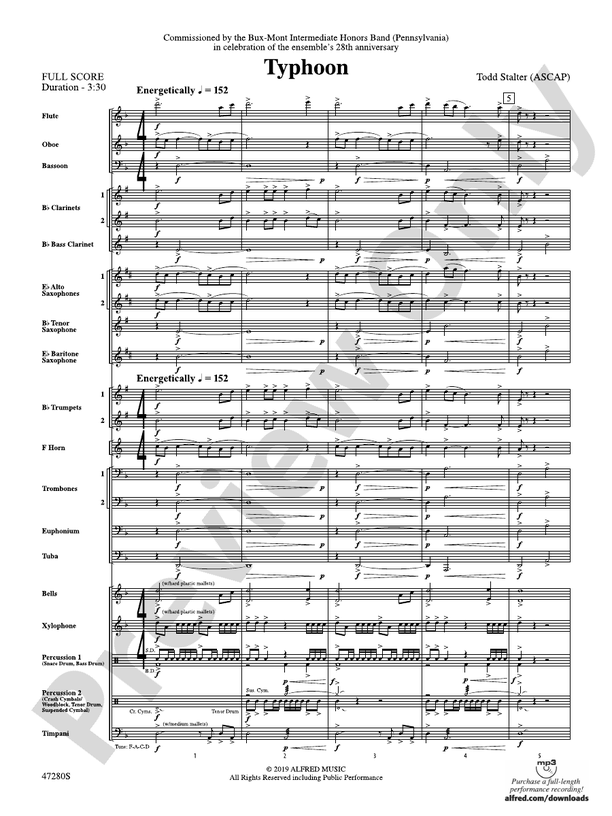 Typhoon: Score: Concert Band Score - Digital Sheet Music Download