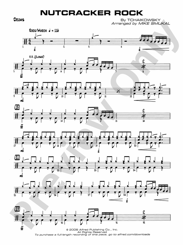 Nutcracker Rock: Drums: Drums Part - Digital Sheet Music Download