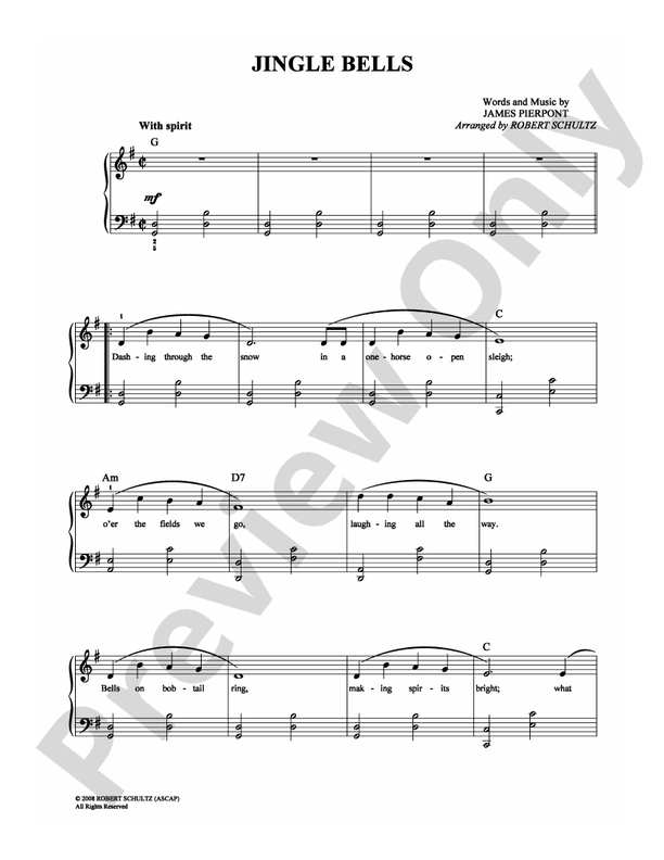 Jingle Bells: Piano/Vocal/Chords: James Pierpont - Digital Sheet Music ...