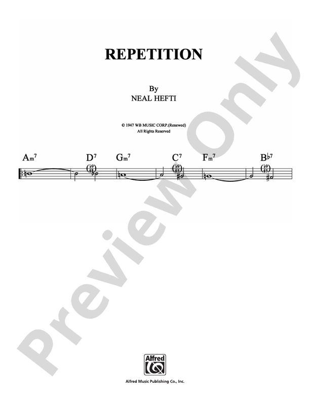Repetition: Lead Sheet: Charlie Parker - Digital Sheet Music Download