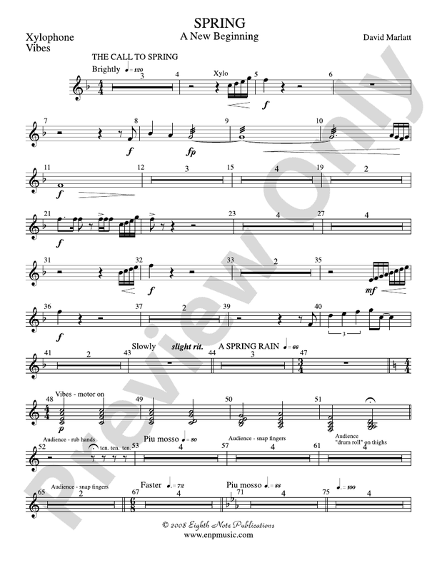 Spring (A New Beginning): Mallets: Mallets Part - Digital Sheet Music ...