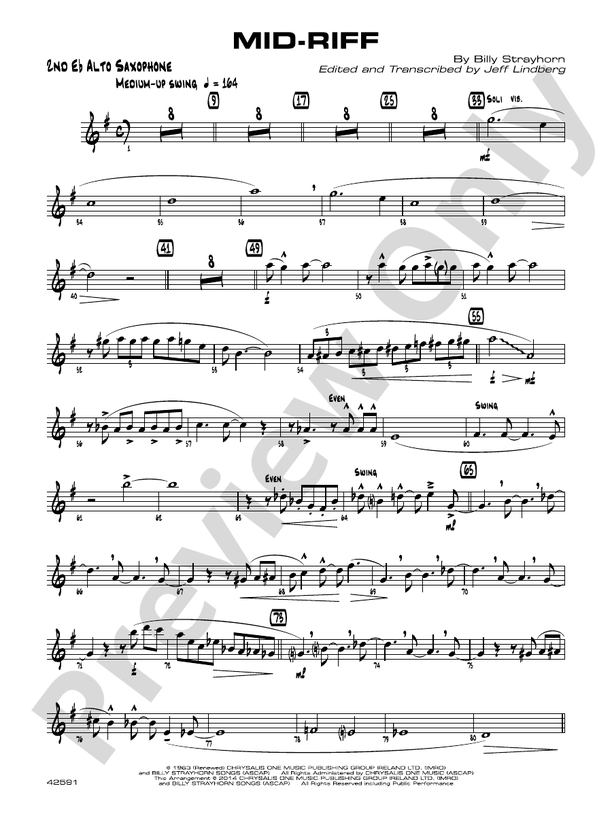 Mid-Riff: 2nd E-flat Alto Saxophone: 2nd E-flat Alto Saxophone Part ...