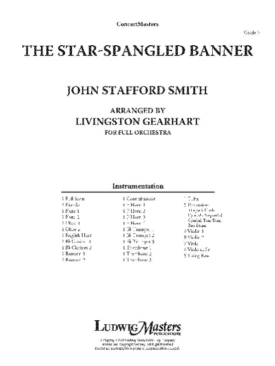 Star Spangled Banner, The (Full Orchestra): Full Orchestra, Ensemble ...