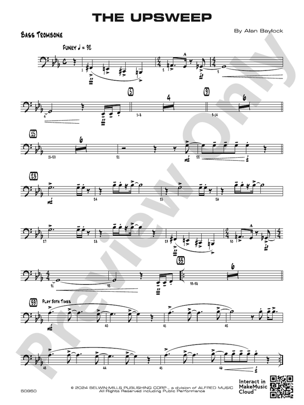 The Upsweep: Bass Trombone: Bass Trombone Part - Digital Sheet Music ...