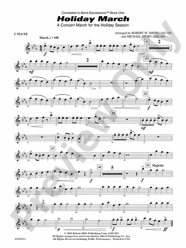 Holiday March (A Concert March for the Holiday Season): Flute: Flute ...