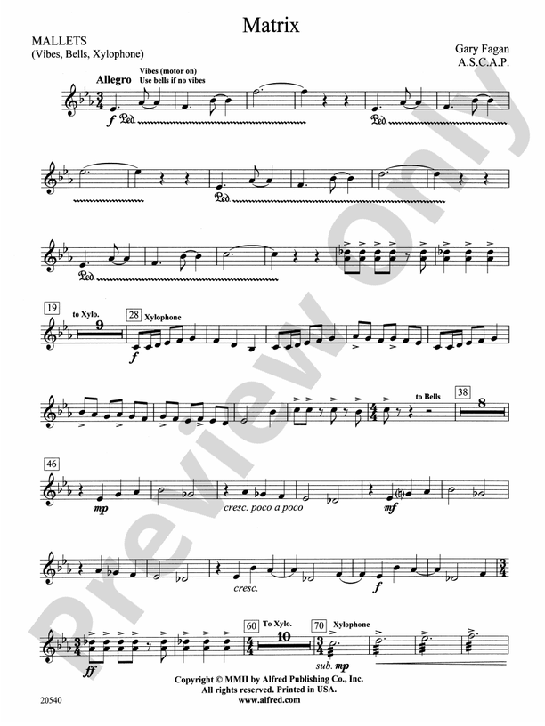 Matrix: Mallets: Mallets Part - Digital Sheet Music Download