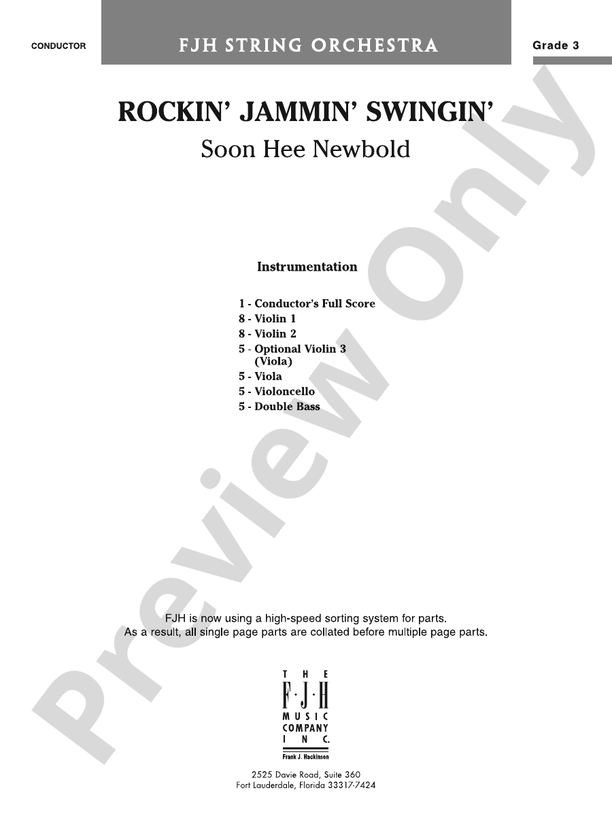 Rockin' Jammin' Swingin': Score: String Orchestra Score: Soon Hee ...