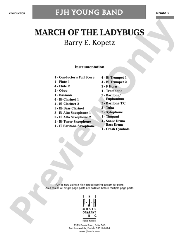 March of the Ladybugs: Score: : Barry E. Kopetz - Digital Sheet Music ...