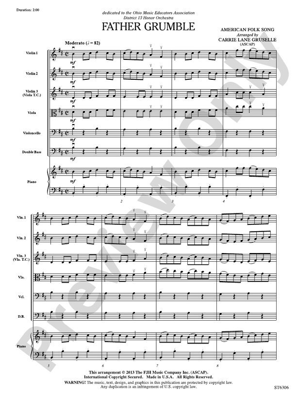 Father Grumble: Score: - Digital Sheet Music Download