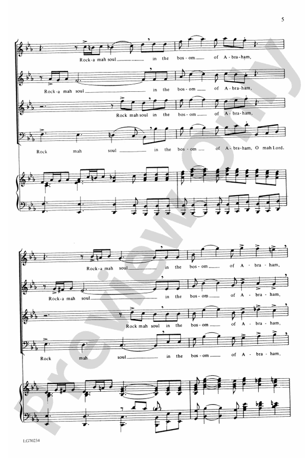 Rock-a Mah Soul: SATB Choral Octavo - Digital Sheet Music Download