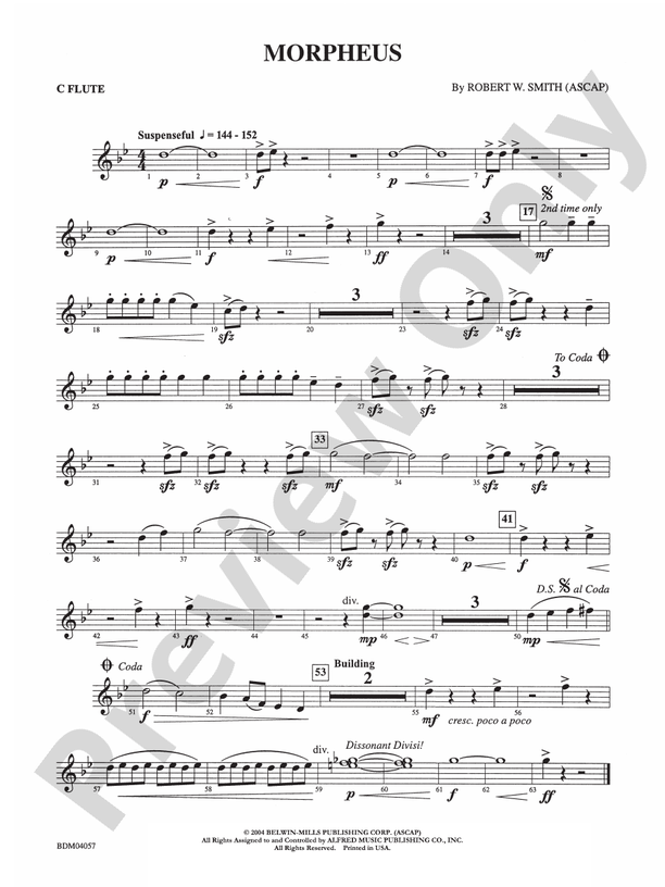 Morpheus: Flute: Flute Part - Digital Sheet Music Download