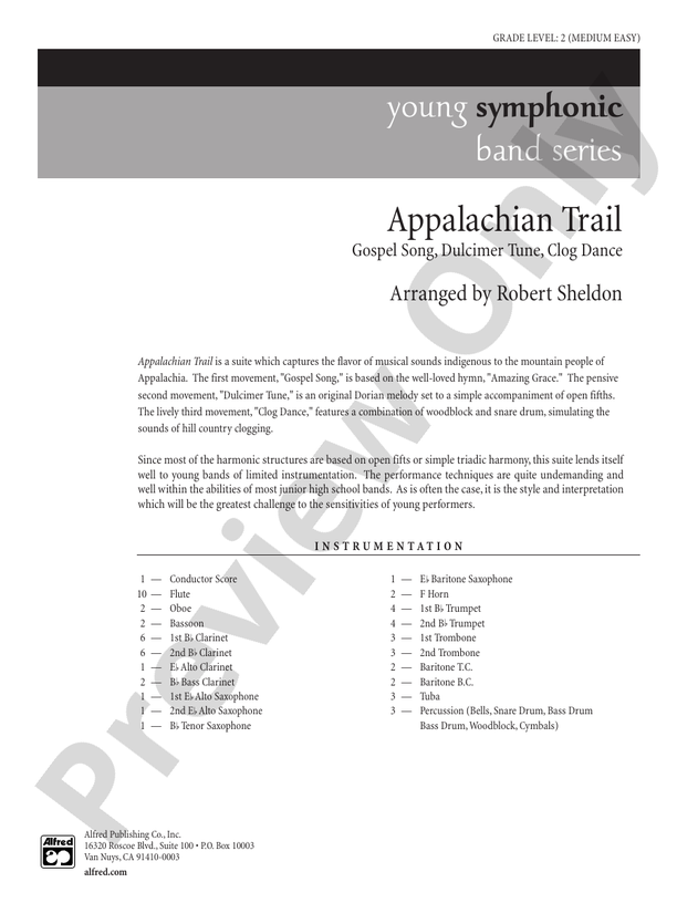Appalachian Trail: Score: Concert Band Score - Digital Sheet Music Download