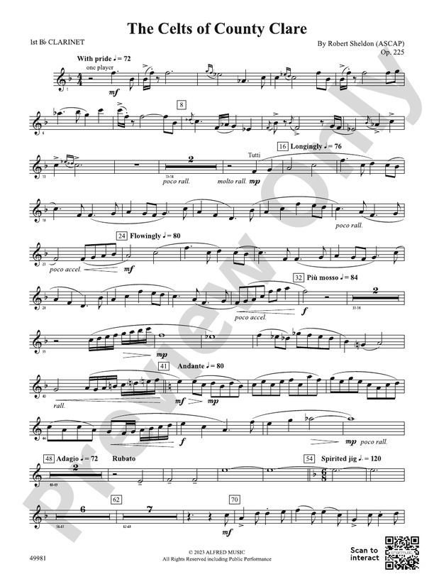 The Celts of County Clare: 1st B-flat Clarinet: 1st B-flat Clarinet ...