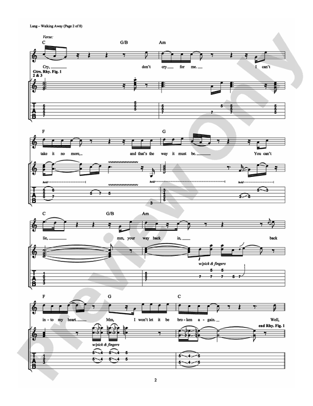 Walking Away: Guitar TAB: Jonny Lang - Digital Sheet Music Download
