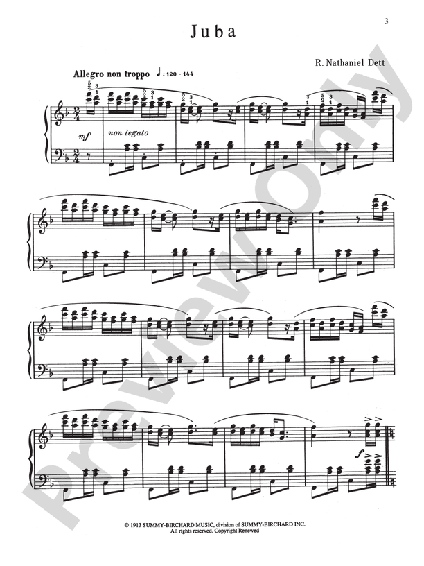 Juba: Dance from the Suite In the Bottoms - Piano Solo: Piano: R ...