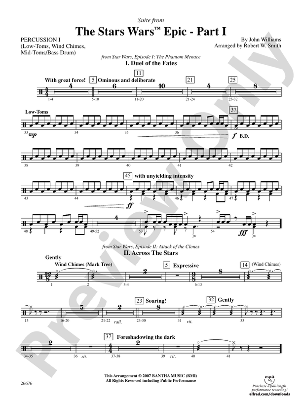 Suite from the Star Wars Epic -- Part I: 1st Percussion: 1st Percussion ...