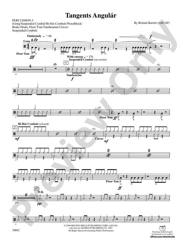 Tangents Angulár: 2nd Percussion: 2nd Percussion Part - Digital Sheet ...