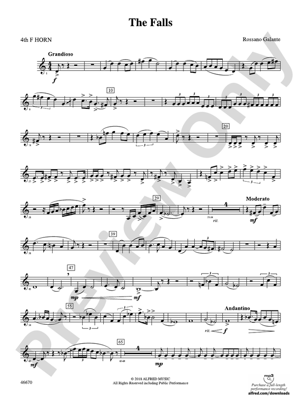 The Falls: 4th F Horn: 4th F Horn Part - Digital Sheet Music Download