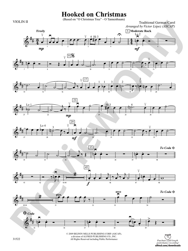 Hooked on Christmas: 2nd Violin: 2nd Violin Part - Digital Sheet Music Download