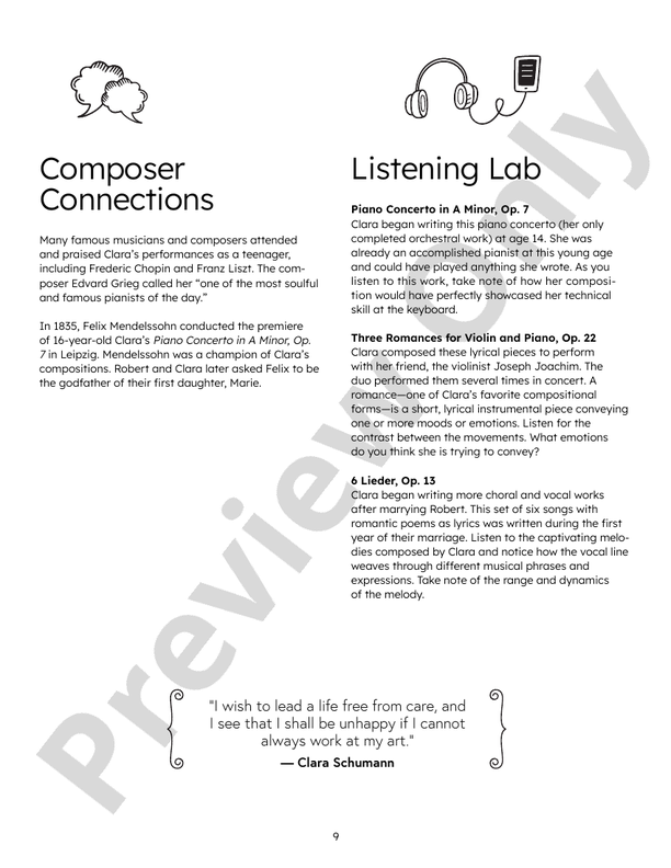 Nine Noteworthy: Female Composers (Bios, Reviews, Reflection Questions ...