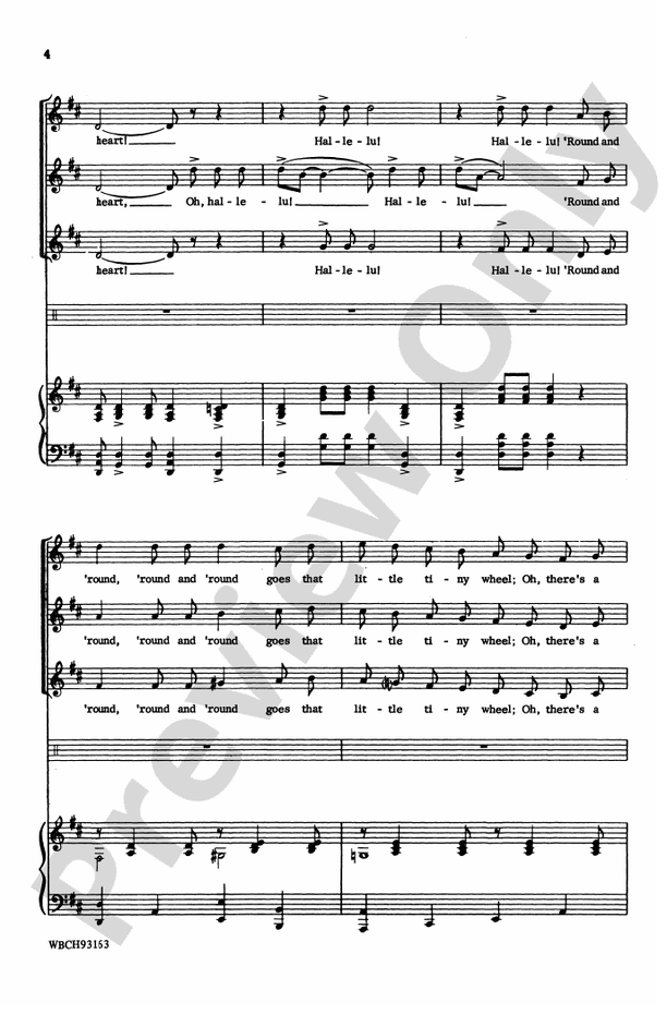 Little Wheel: SSA Choral Octavo - Digital Sheet Music Download