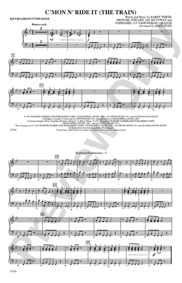 C'mon n' Ride It (The Train): Keyboard/Synthesizer: Keyboard ...