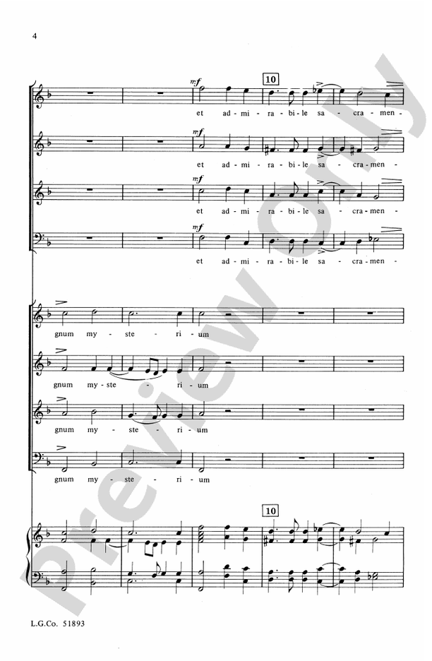 O Magnum Mysterium: SATB Double Chorus Choral Octavo: Jacob Handl ...