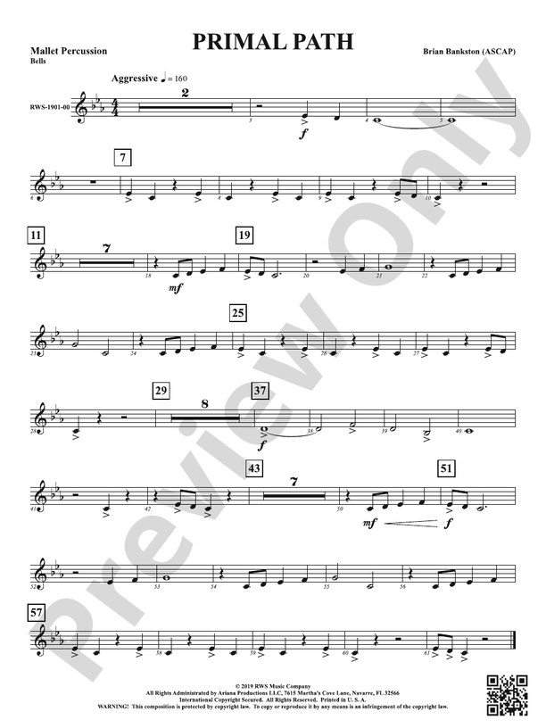 Primal Path: 1st Mallet Percussion: 1st Mallet Percussion Part: Brian ...