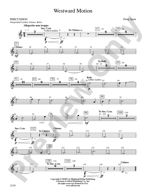 Westward Motion: 1st Percussion: 1st Percussion Part - Digital Sheet ...