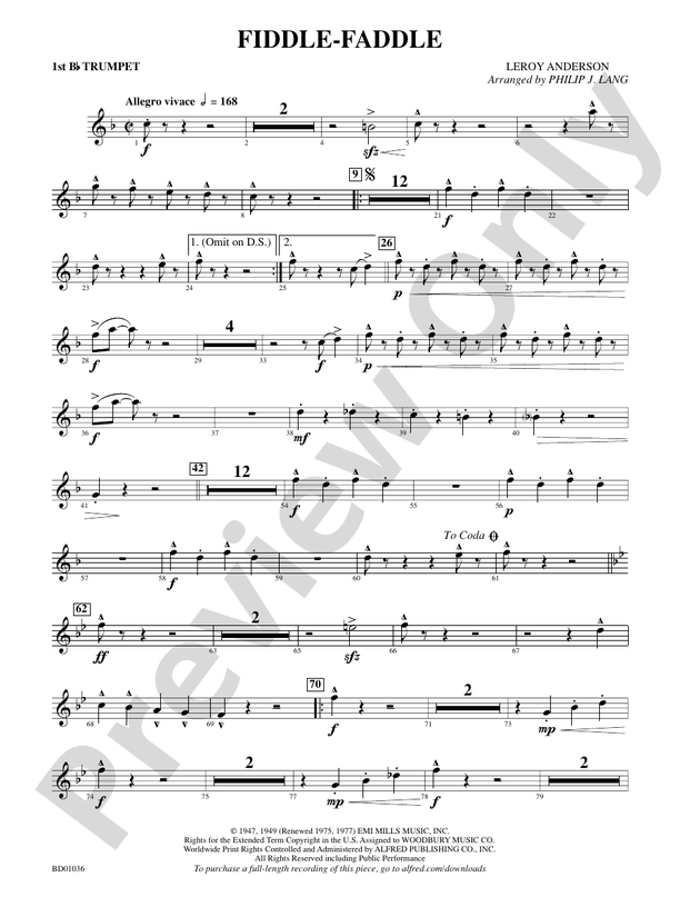 Fiddle-Faddle: 1st B-flat Trumpet: 1st B-flat Trumpet Part - Digital ...