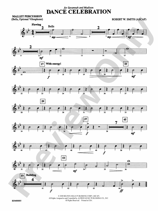 Dance Celebration: Mallets: Mallets Part - Digital Sheet Music Download