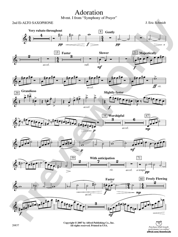 Adoration (Movement 1 from Symphony of Prayer): 2nd E-flat Alto ...