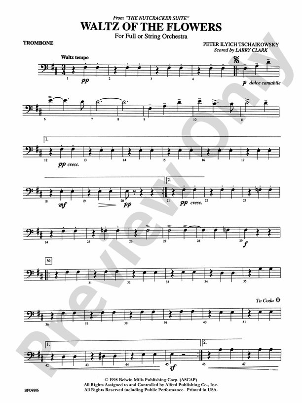 Waltz of the Flowers (from The Nutcracker Suite): 1st Trombone: 1st ...