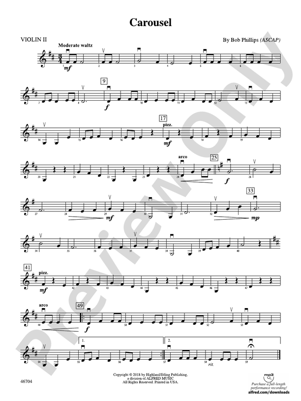 Carousel: 2nd Violin: 2nd Violin Part - Digital Sheet Music Download