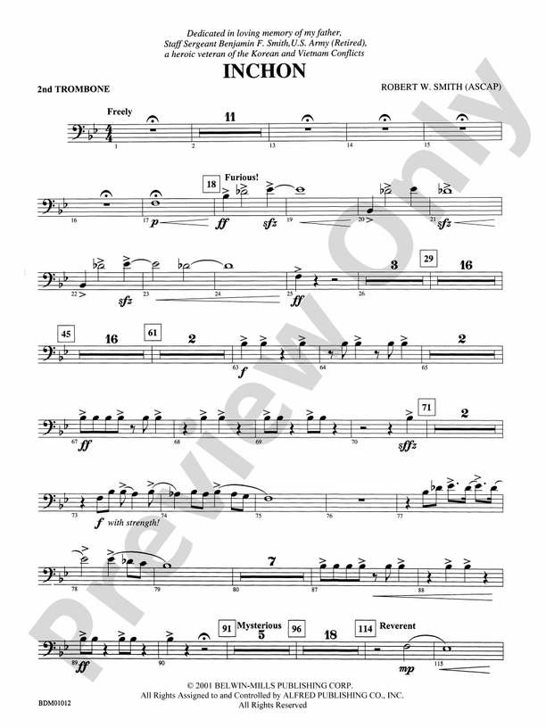 Inchon: 2nd Trombone: 2nd Trombone Part - Digital Sheet Music Download