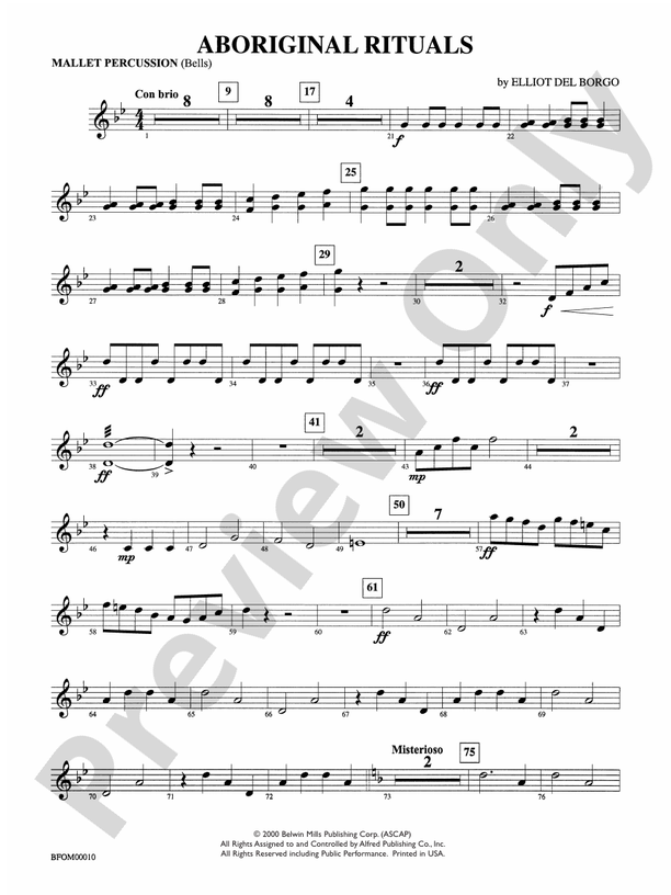Aboriginal Rituals: Mallets: Mallets Part - Digital Sheet Music Download