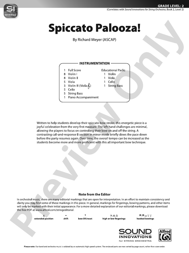 Spiccato Palooza!: Score: String Orchestra Score - Digital Sheet Music ...