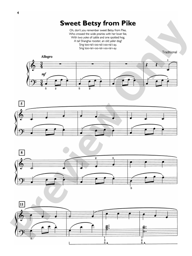 Folk Song Silhouettes: Piano - Digital Sheet Music Download