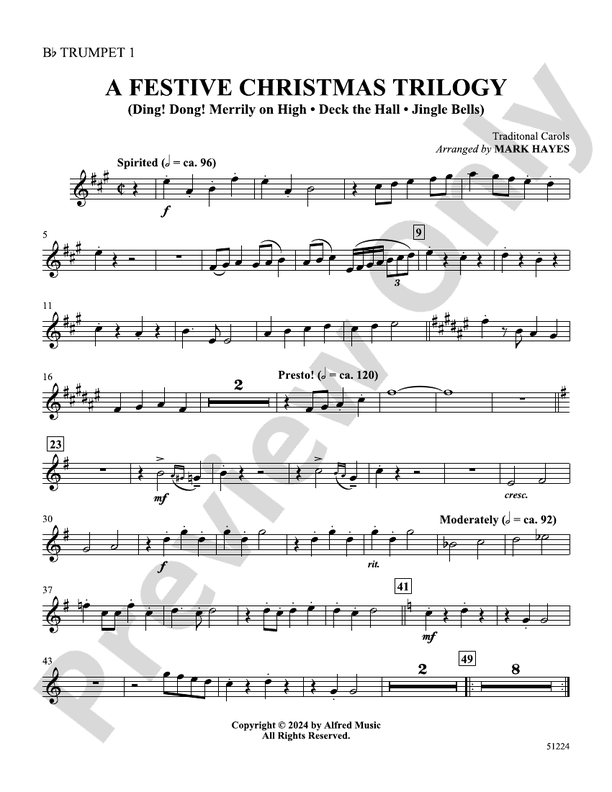 A Festive Christmas Trilogy: 1st B-flat Trumpet: 1st B-flat Trumpet ...