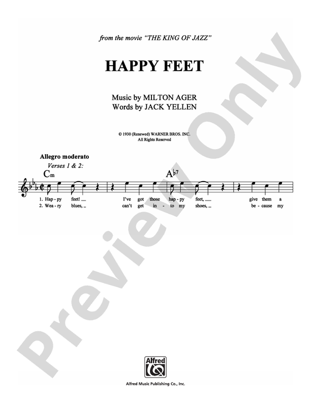 Happy Feet: Lead Sheet: Milton Ager - Digital Sheet Music Download