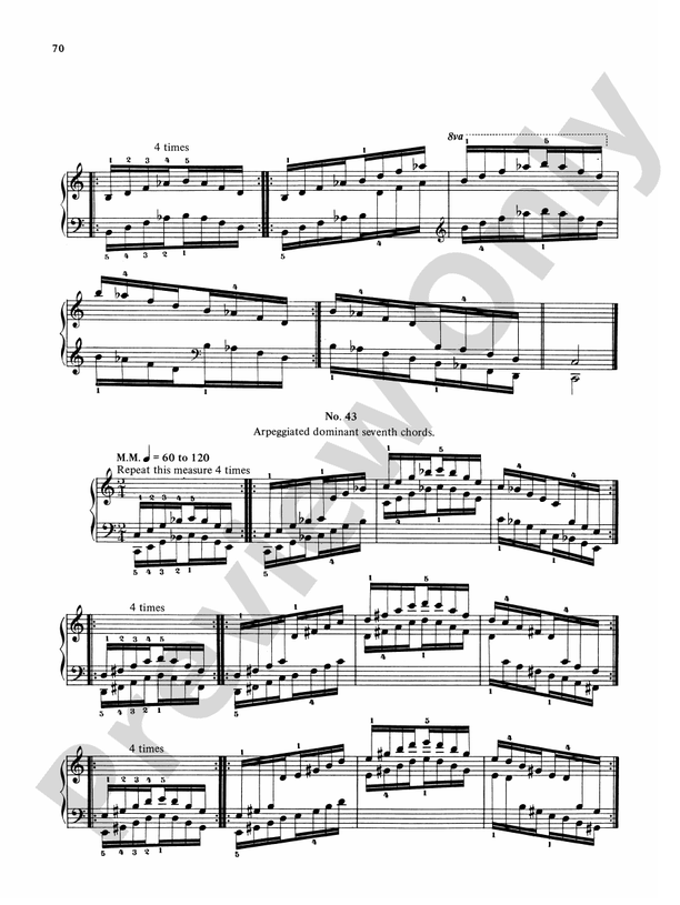 Hanon: The Virtuoso Pianist (Complete): No. 43 Part - Digital Sheet Music Download
