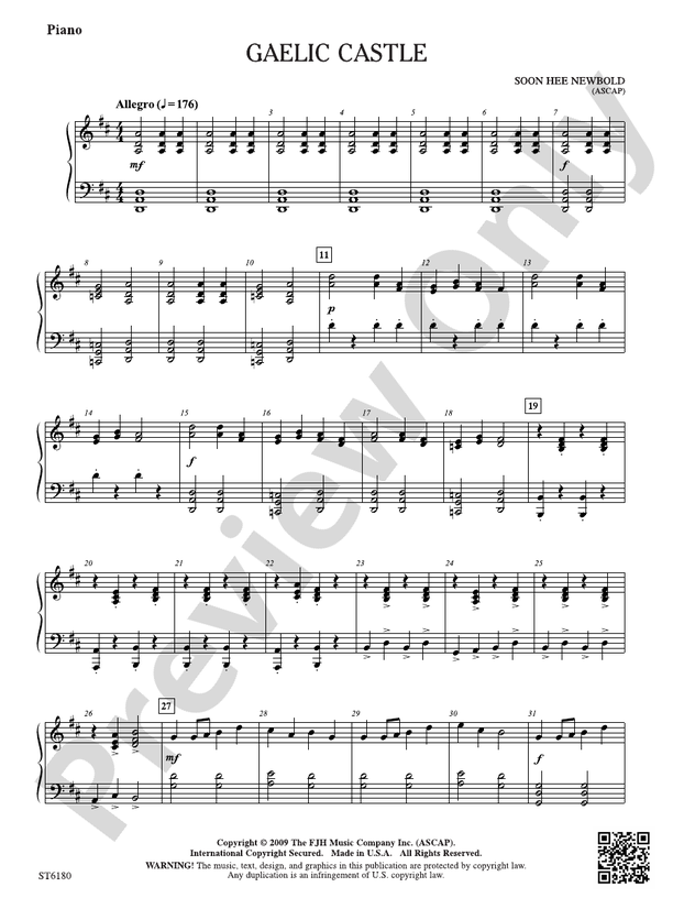 Gaelic Castle: Piano: Piano Part: Soon Hee Newbold - Digital Sheet ...