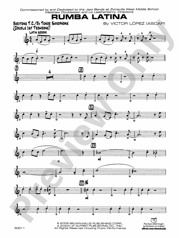 Rumba Latina: Baritone T.C.: Baritone T.C. Part - Digital Sheet Music Download