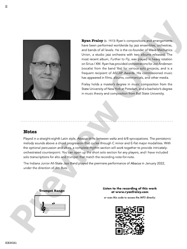 Abacus: Score: Jazz Ensemble Score: Ryan Fraley - Digital Sheet Music ...