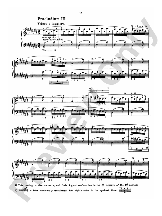 Bach: The Well-Tempered Clavier (Book I, Nos. 1-8) (Ed. Feruccio Busoni ...