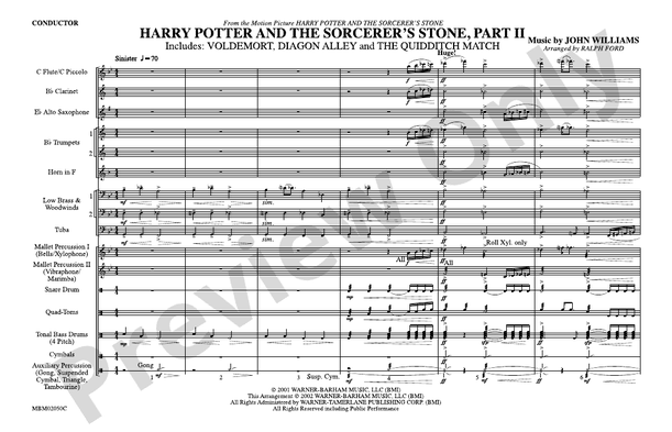 Harry Potter and the Sorcerer's Stone, Part II: Score: Marching Band ...
