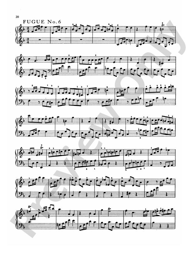 Telemann: Easy Fugues and Little Pieces: Fugue No. 6 Part - Digital ...